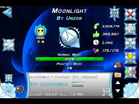 Geometry Dash 2.2 – “MoonLight” 100% Complete - YouTube