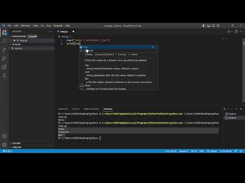 List operations in Python (VScode) | Add & Remove items, Copy list, Convert, Find length of a ...