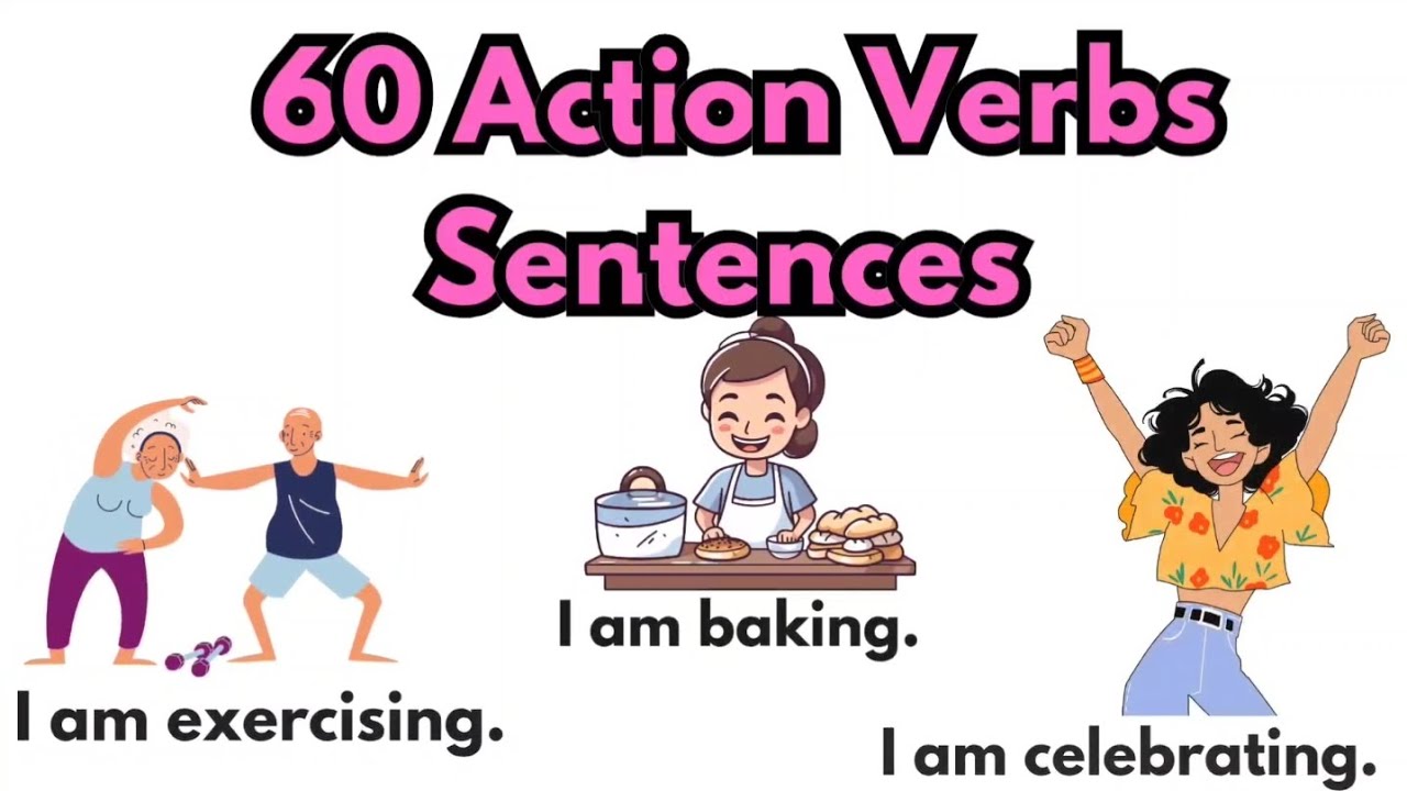 60 Exciting Action Verbs for English Beginners - YouTube
