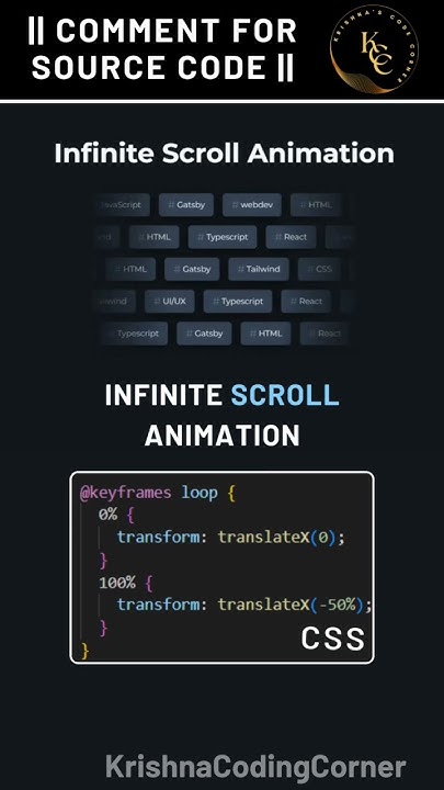 Infinite Scroll Animation || HTML CSS JS || 🔥 #htmlcss #javascript #shorts - YouTube