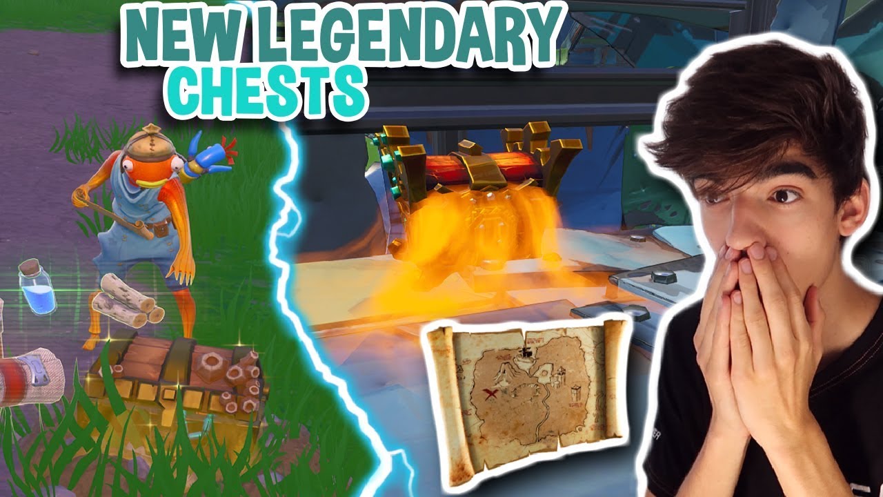 NEW LEGENDARY CHEST + TREASURE MAP CHEST (ALL RARE CHESTS) | Fortnite ...