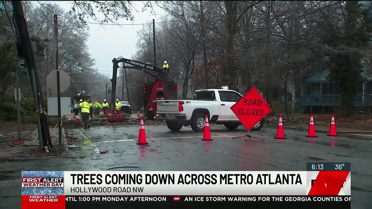 More trees come down across metro Atlanta - YouTube