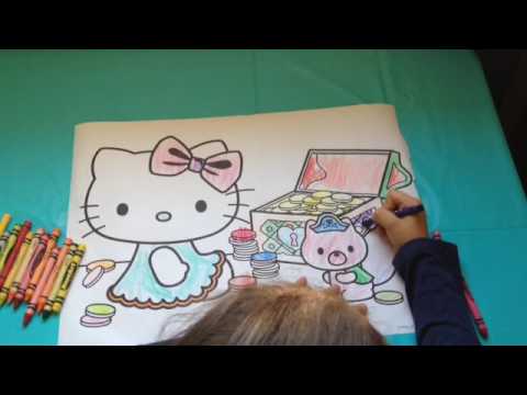 Andrea Coloring Hello Kitty - YouTube