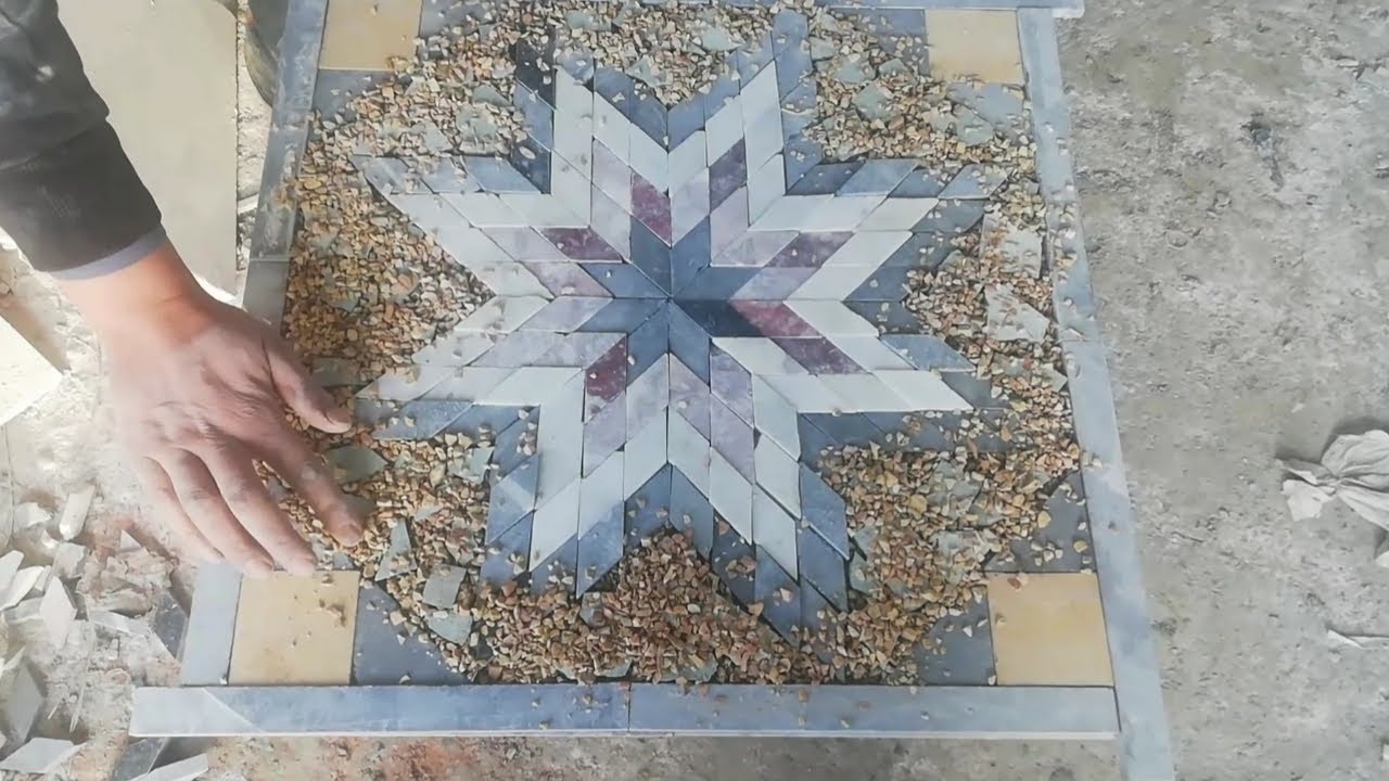 how to make granite and marble in flower design - YouTube