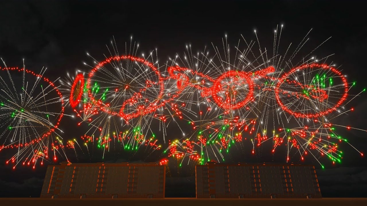 Big fireworks panel building - YouTube