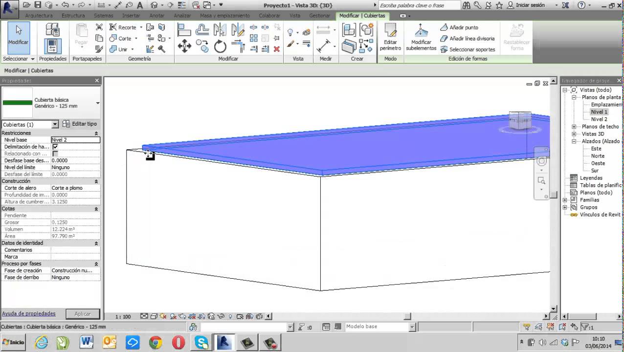 cubiertas en revit - YouTube
