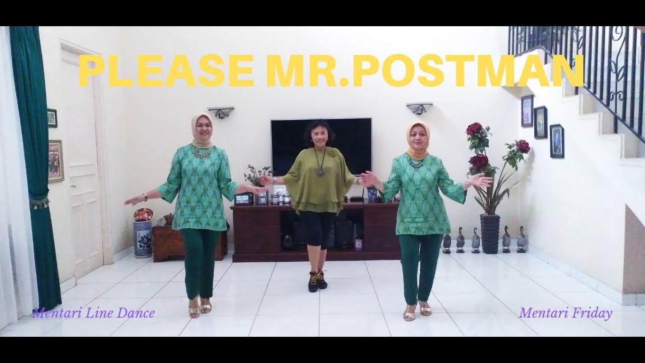 Please Mr Postman Line Dance - Mentari Friday - YouTube
