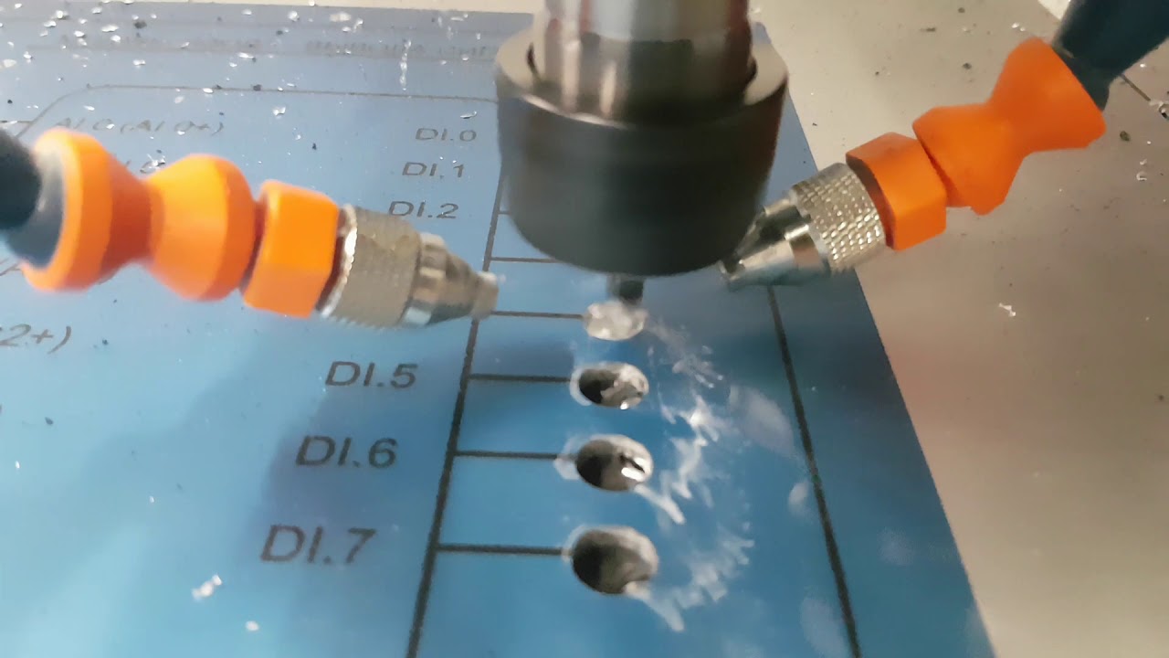 CNC cutting aluminium front panel 3mm - YouTube