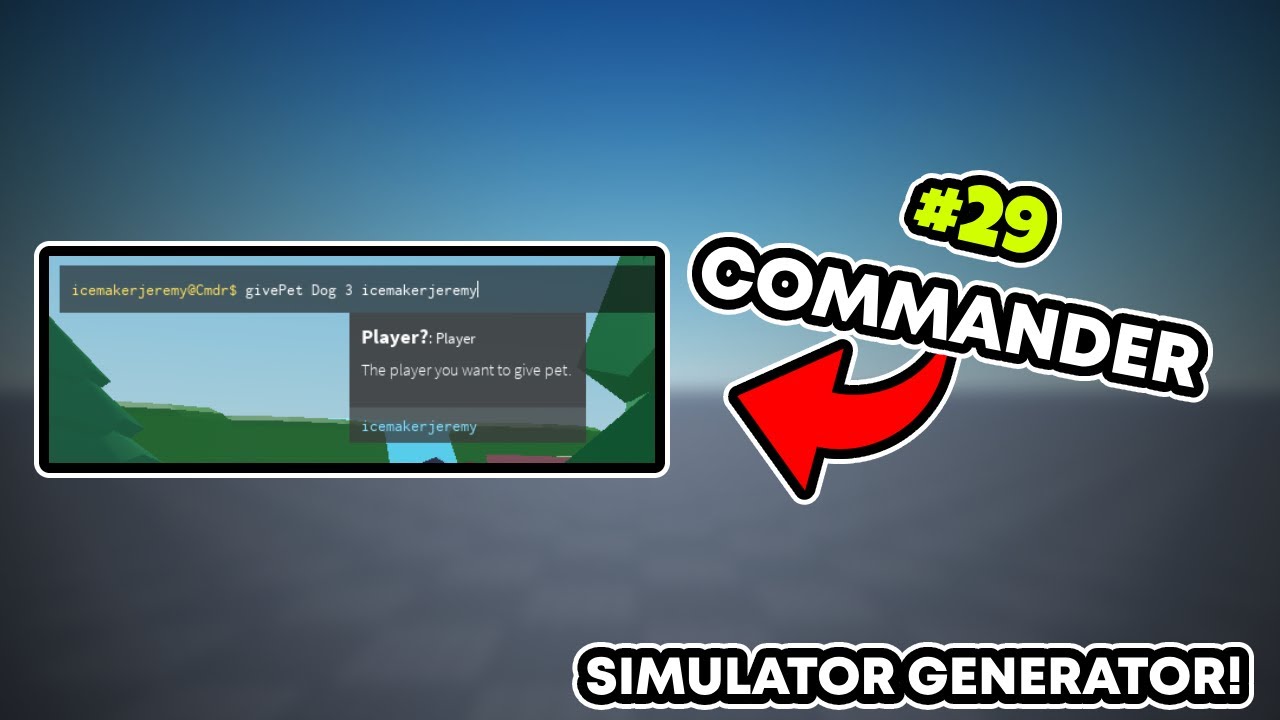 How to ADD Commander (SIMULATOR GENERATOR) - YouTube