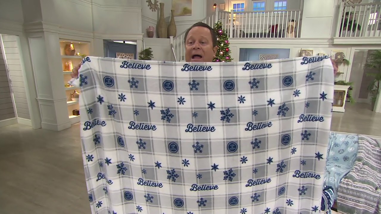 Life Is Good 60" x 70" Plush Printed Holiday Throw by Berkshire on QVC ...