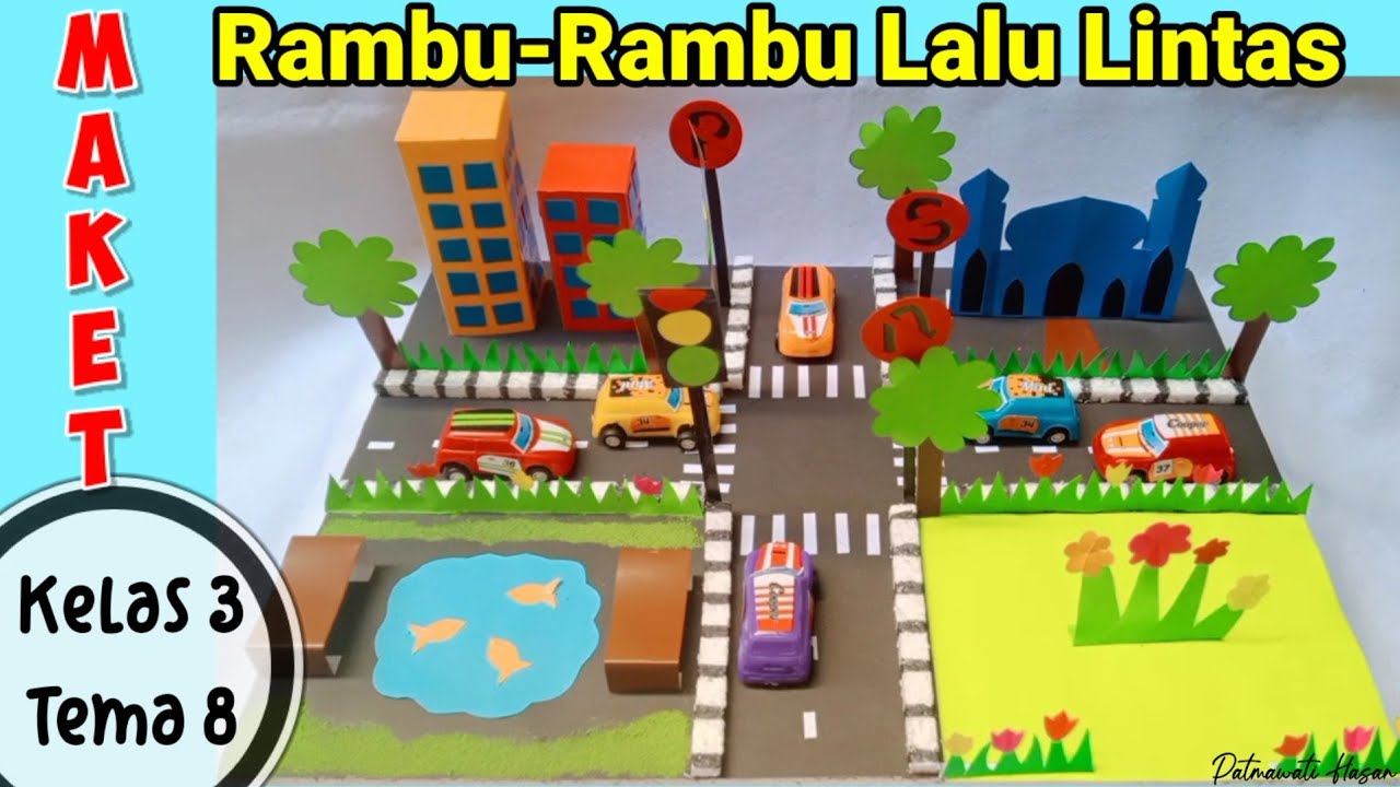 Cara Membuat Maket Rambu-Rambu Lalu Lintas || SBDP Kelas 3 Tema 8 ...