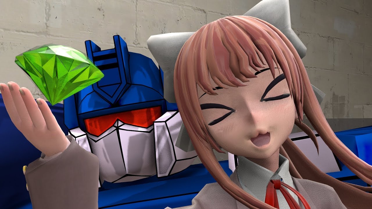 (sfm/ddlc/tf) Monika gives Soundwave weed - YouTube