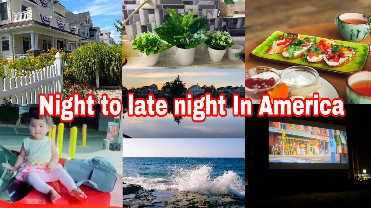 Night To Late Night In America || Beach Night In USA || Simple Routine ...