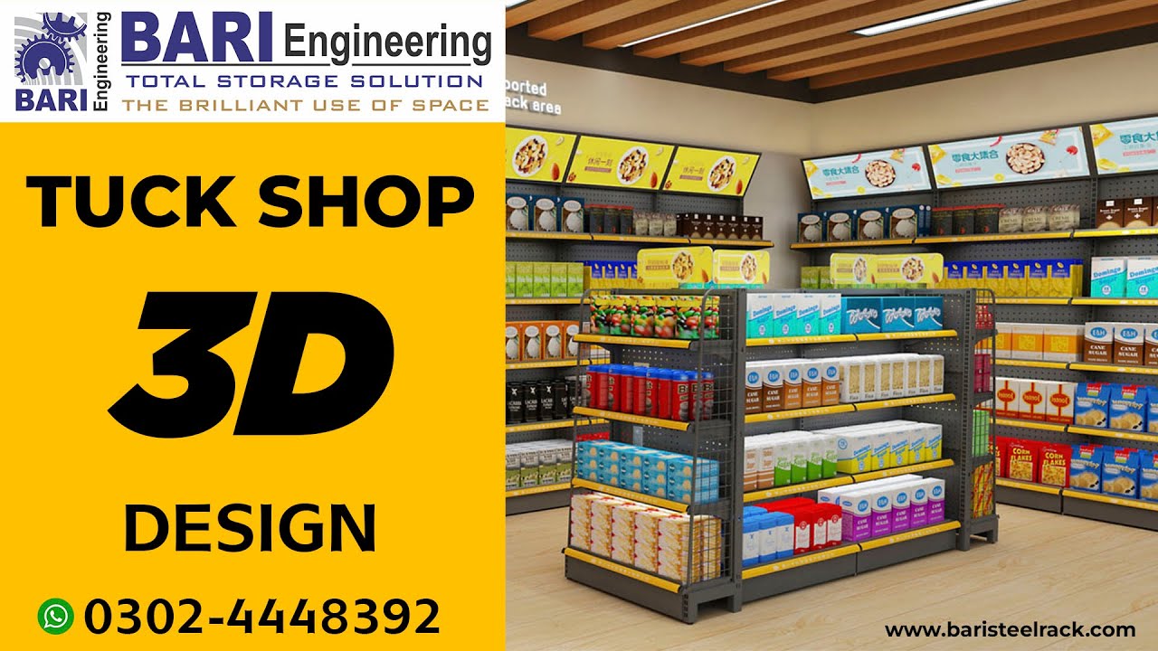 Tuck Shop 3D Design | Tuck Shop Rack | Display Rack | Bari Engineering ...