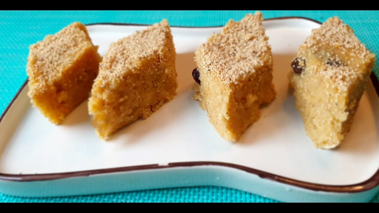 *ေရႊၾကည္ ဆႏြင္းမကင္း*Semolina cake Burmese called Shwe Kyiရွှေကြည်ဆနွင ...