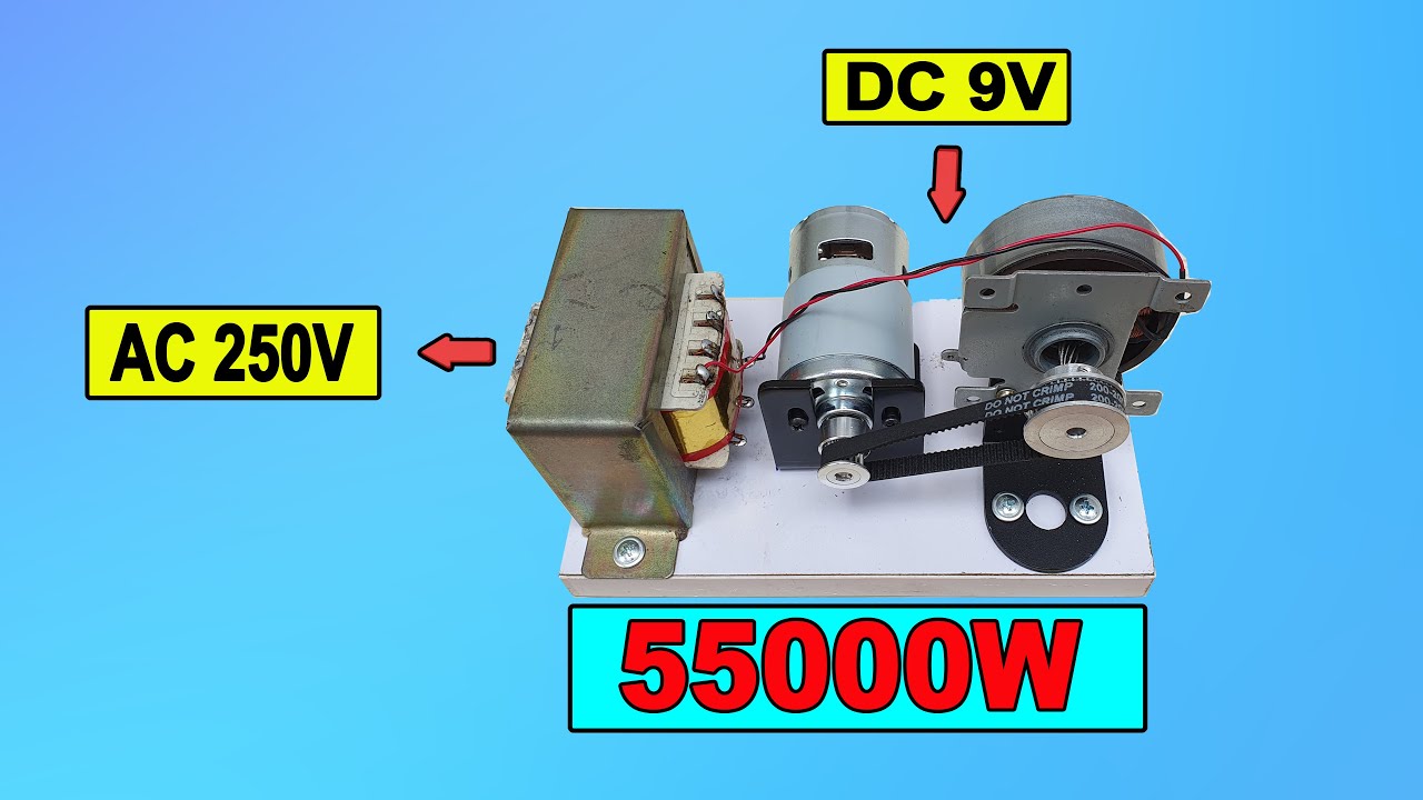How to Make Generator 9V to 250V Using Motor Brushless #020 - YouTube