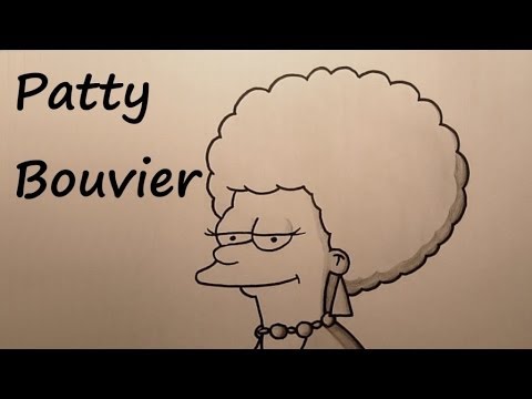 51st drawing: Patty Bouvier (Simpsons) [HD] - YouTube