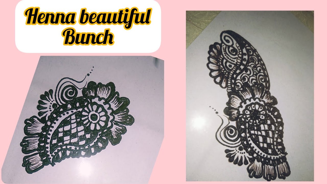 Henna new bunch design - YouTube
