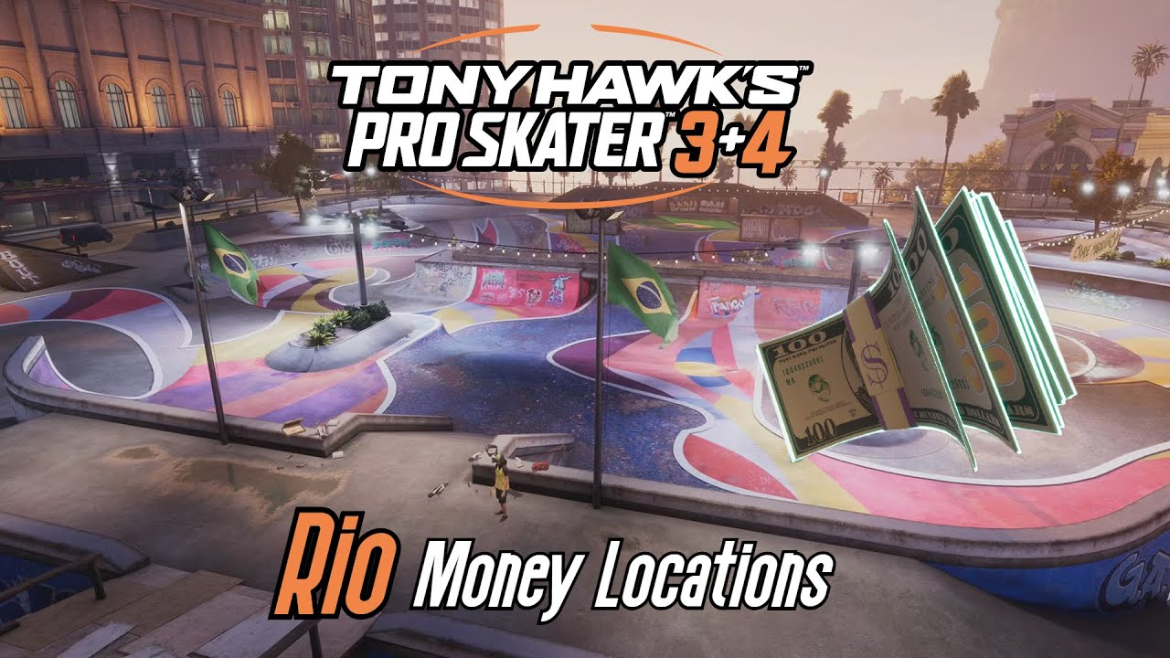Tony Hawk's Pro Skater 3 + 4 - Rio: All Money Locations - YouTube