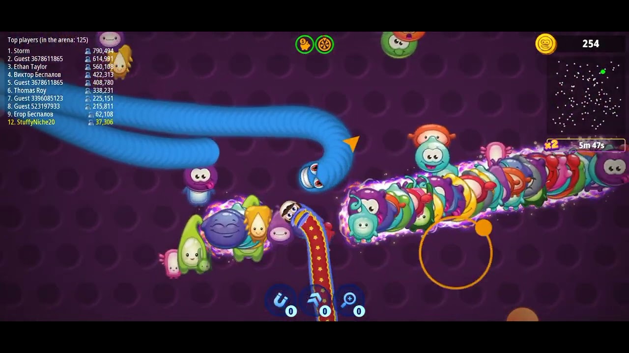 worms zone.i my gameplay - YouTube