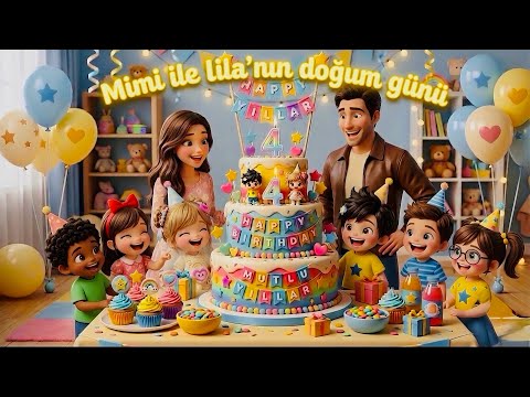 Doğum Günü Şarkısı 🎂 Mutlu Yıllar Sana | Mimi ile Lila | Çocuk Şarkıları | 4K