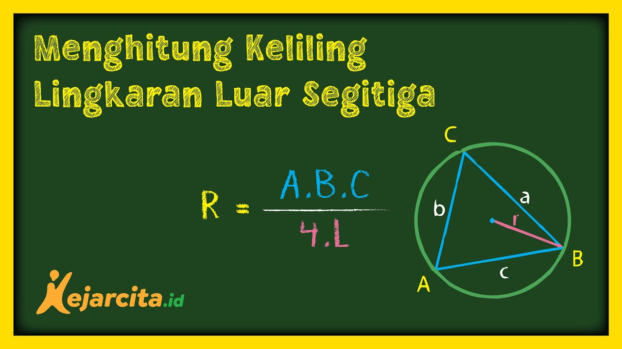 Cara Mudah Menghitung Keliling Lingkaran Luar Segitiga | Matematika SMP ...