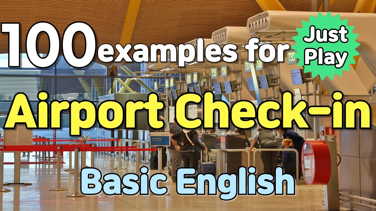 Basic Englishㅣ100 phrases for Airport Check-inㅣRepeat 3 times - YouTube