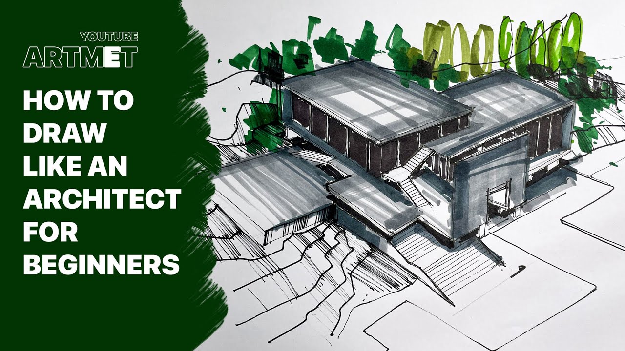 How to draw like an architect | for beginners - YouTube