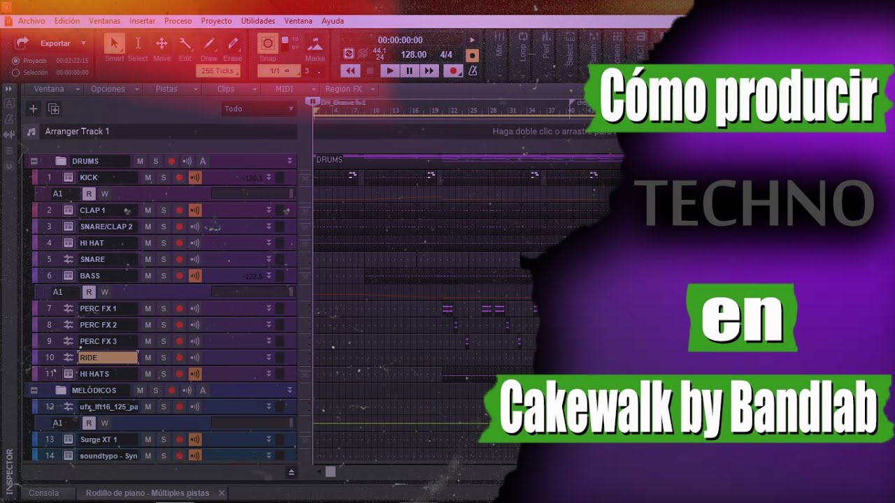 Cómo hacer #Techno en Cakewalk by Bandlab (+ PROYECTO GRATIS) - YouTube