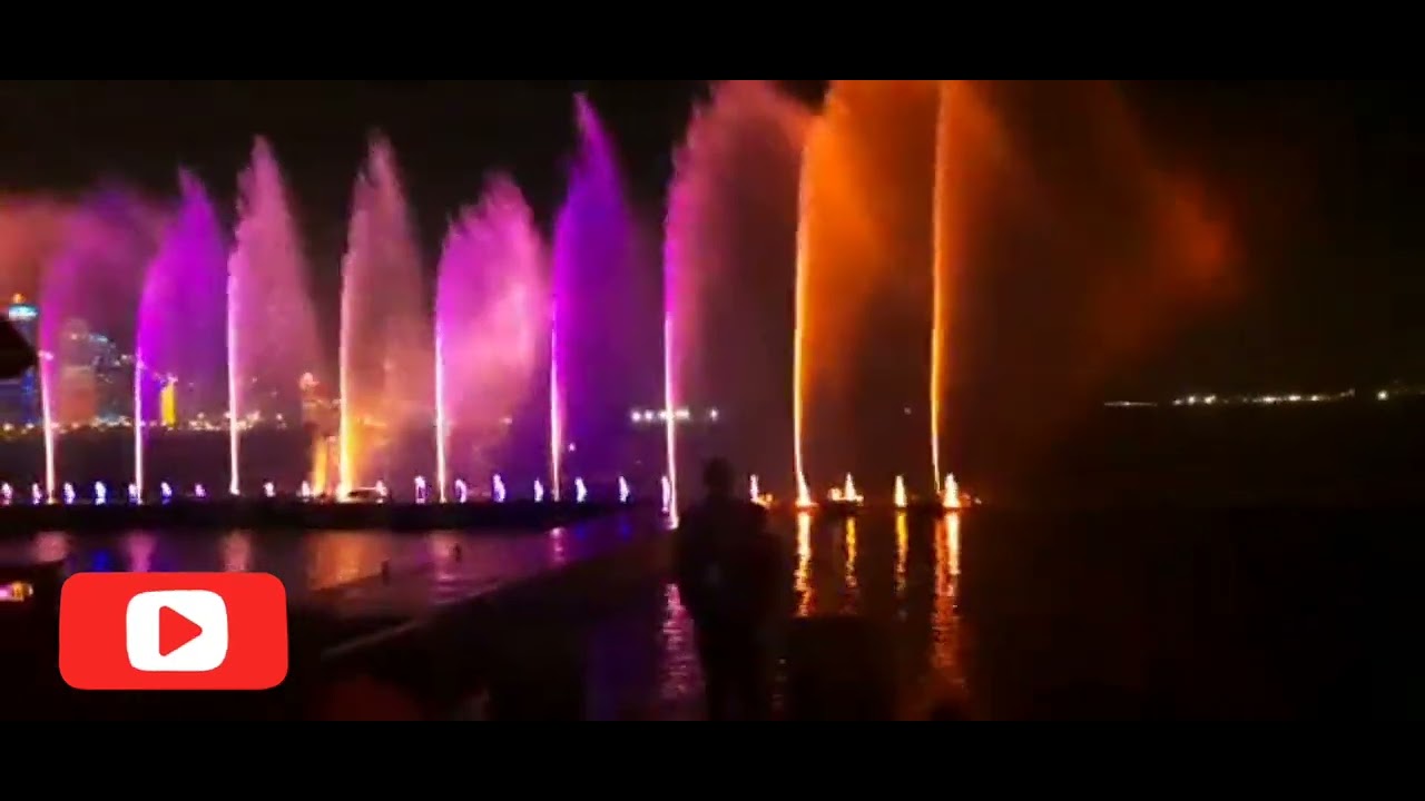 Dancing Water fountains in Qatar #Qatar - YouTube