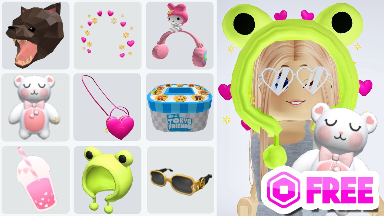 GET ALL 9 FREE CUTE ACCESSORIES NOW 😍🥰 ROBLOX EVENTS - YouTube
