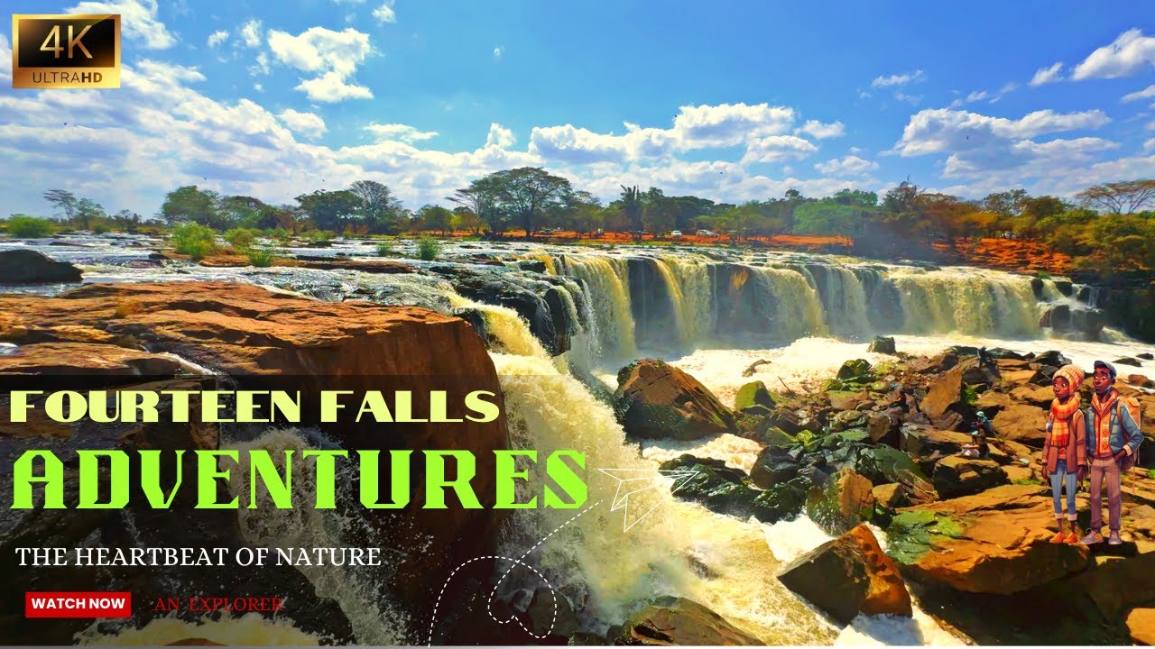Fourteen Falls Adventures 4k || Relaxing Forest Waterfalls || 360° view ...