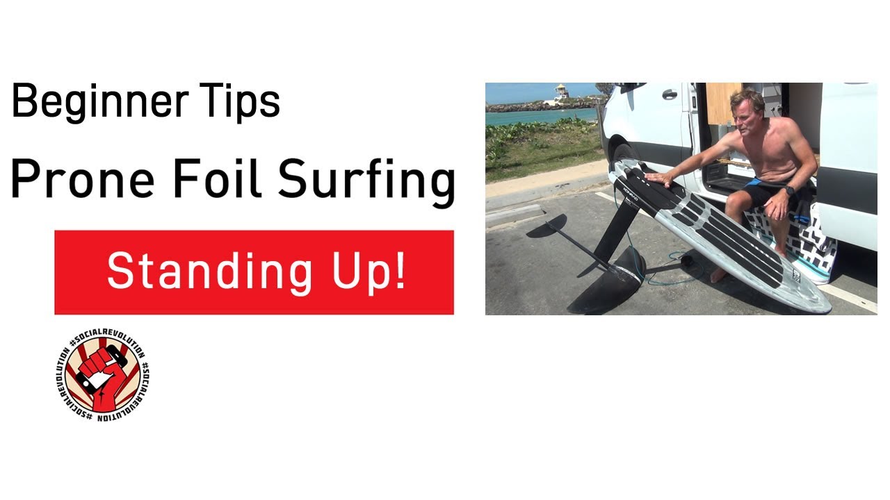 Prone Foil Surfing Beginners Perspective 10 - Foot Position - YouTube