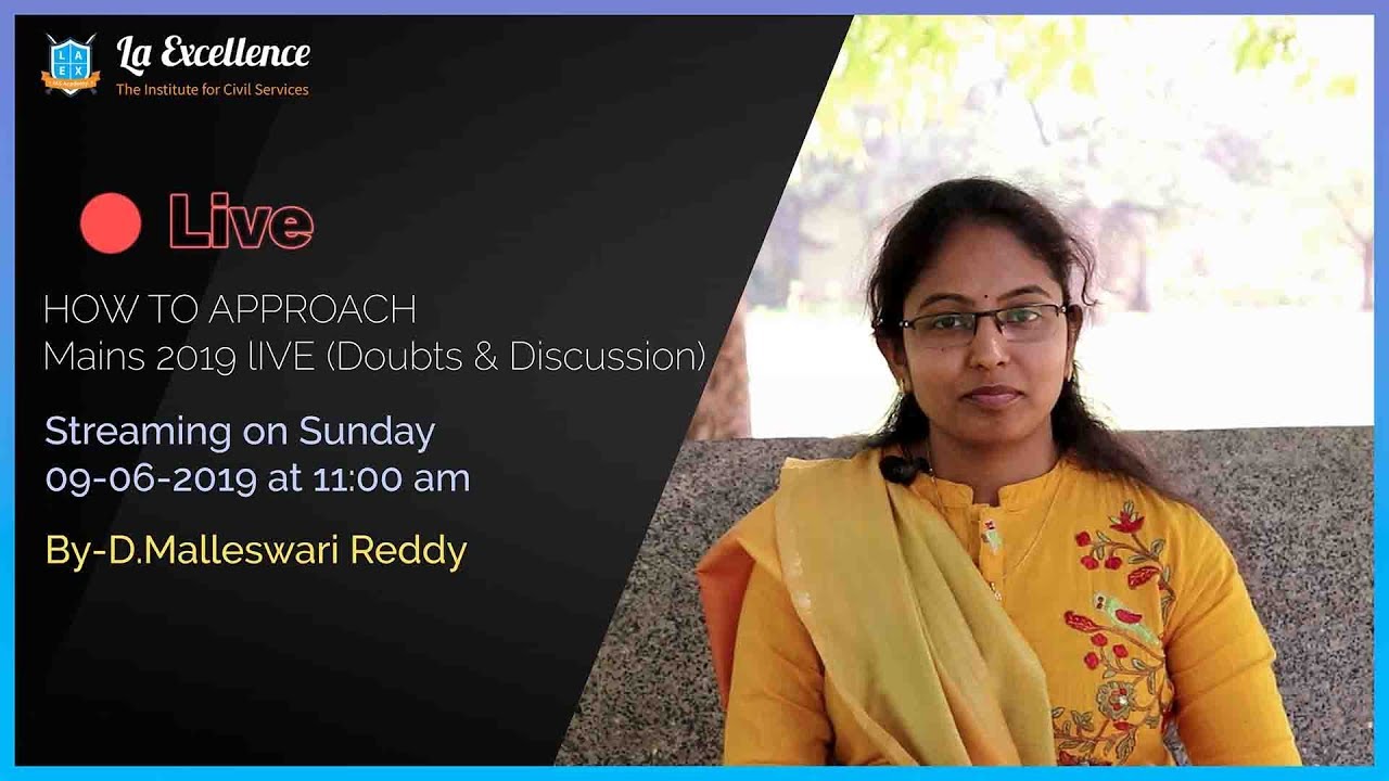 How to approach Mains Exam Live Discussion with D. Malleswari Reddy ...