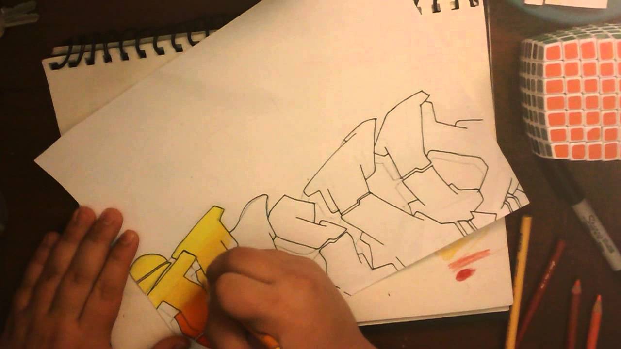 Speed Art: VOID Graffiti Piece | PrismaColor - YouTube