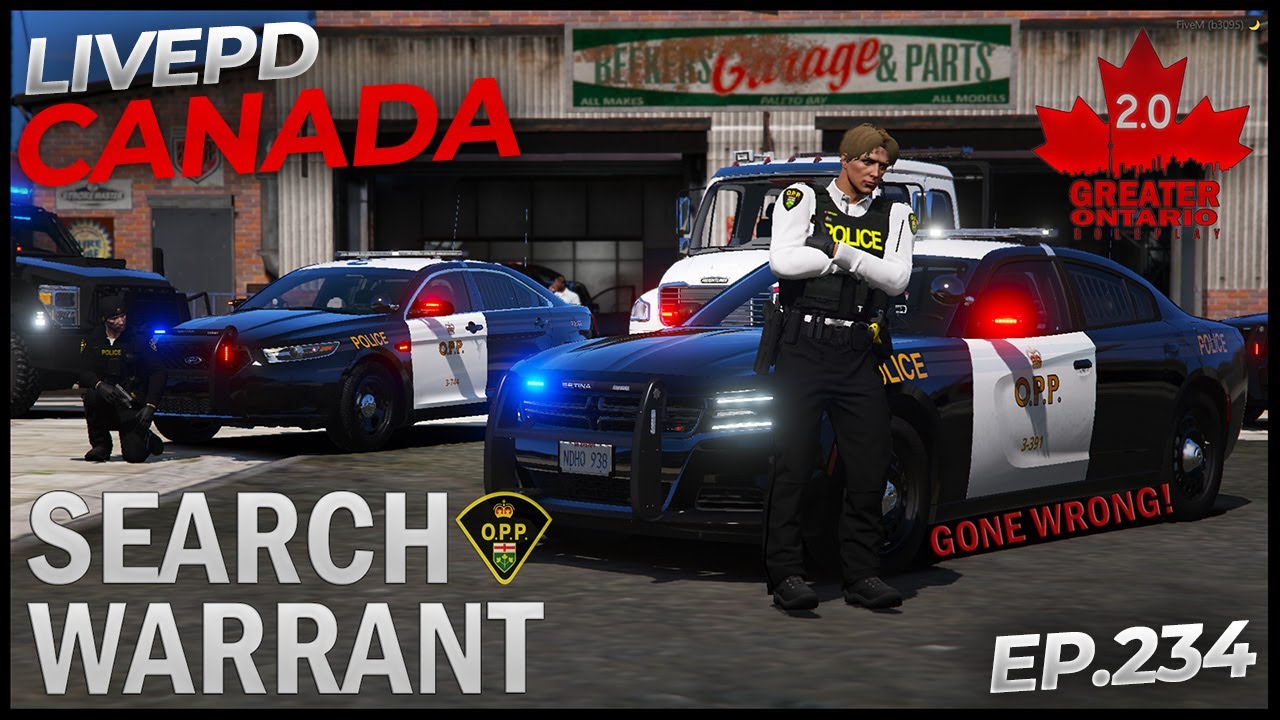 #FiveM LivePD Canada Greater Ontario Roleplay | OPP Search Warrant Gone Wrong Cops Shoot Unarmed ...