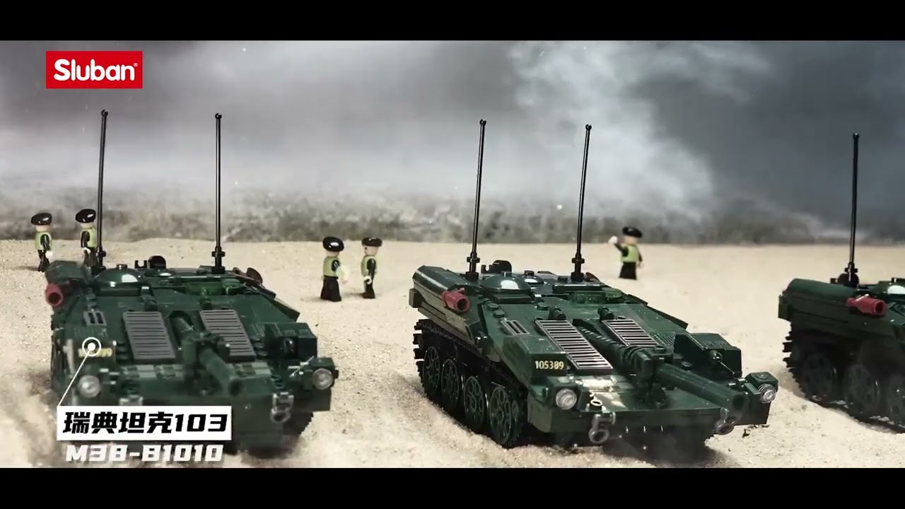 Лего Sluban. Вертолёт Блэк хоук, шведский S-tank и советский Т-72 - YouTube
