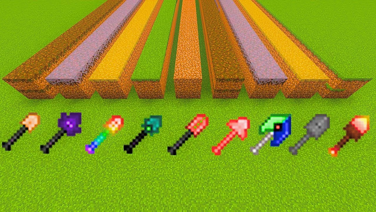What is the fastest shovel in Minecraft - YouTube