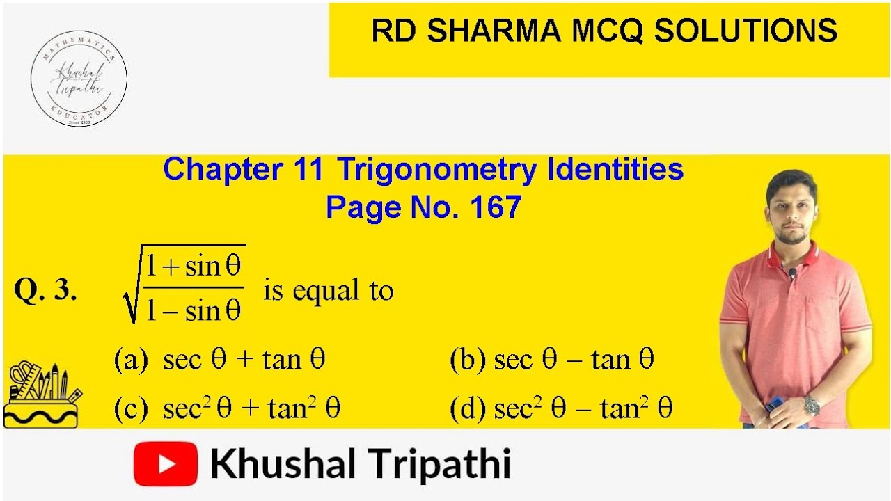 rd sharma class 10 solutions | Chapter 11 Q.3 Trigonometry Identities ...
