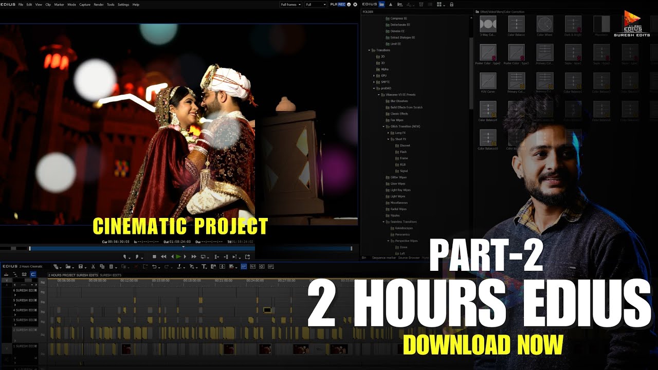 Edius Wedding Cinematic 2 Hours Project || Edius 7,8,9,X || SURESH EDTS - YouTube