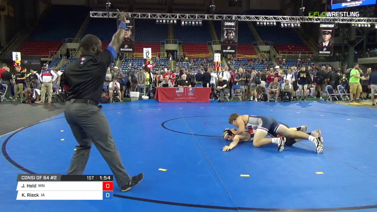 Junior GR 160 Consi of 64 #2 - Jackson Held (MN) vs. Kyler Rieck (IA ...