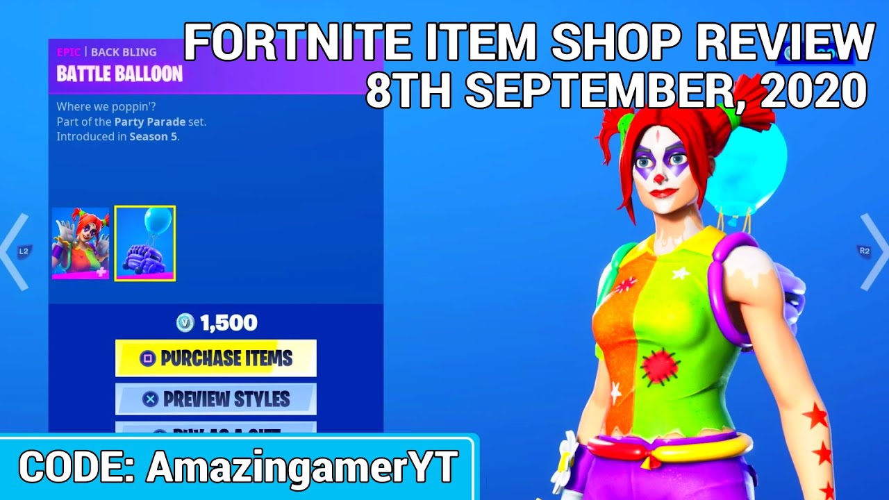 PARTY PARADE SET IS *BACK* | FORTNITE ITEM SHOP REVIEW (08/09/2020 ...