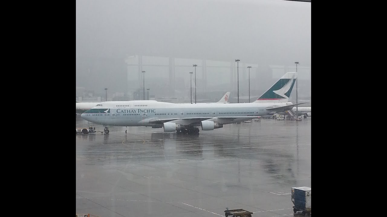 Cathay Pacific Boeing 747-400 Depart from Hong Kong International ...