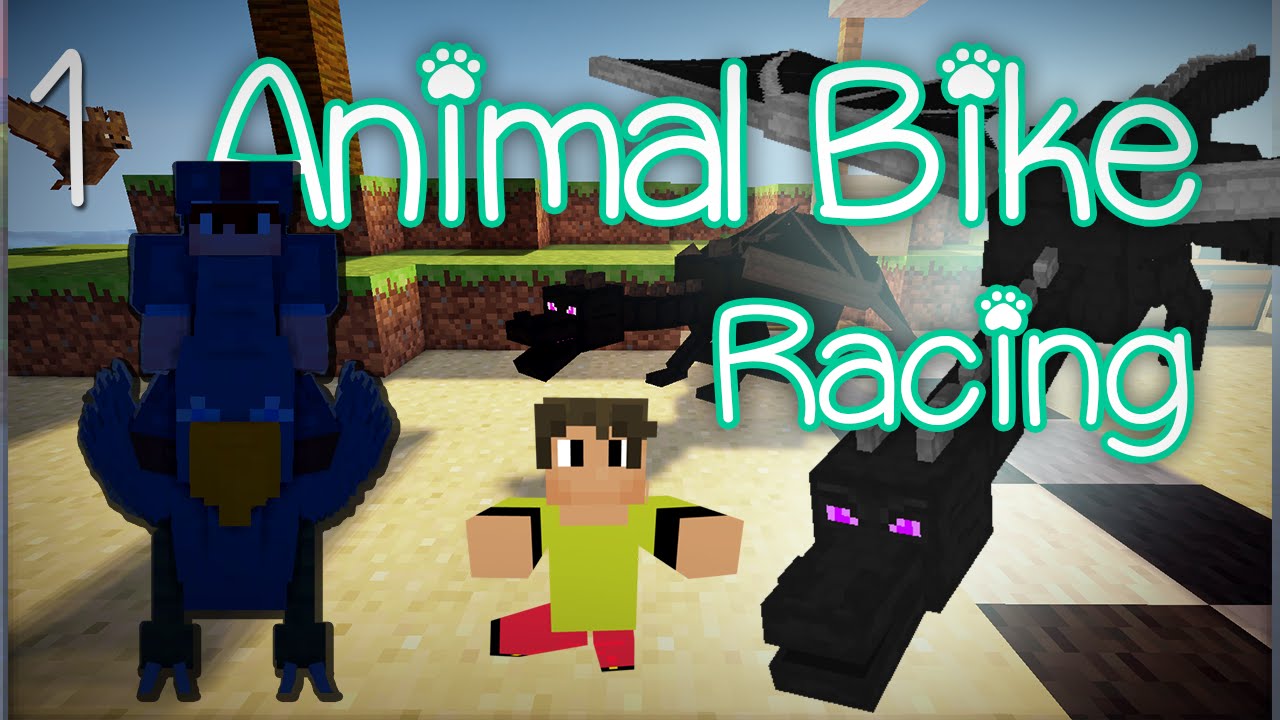 Minecraft Animal Bike Race - YouTube