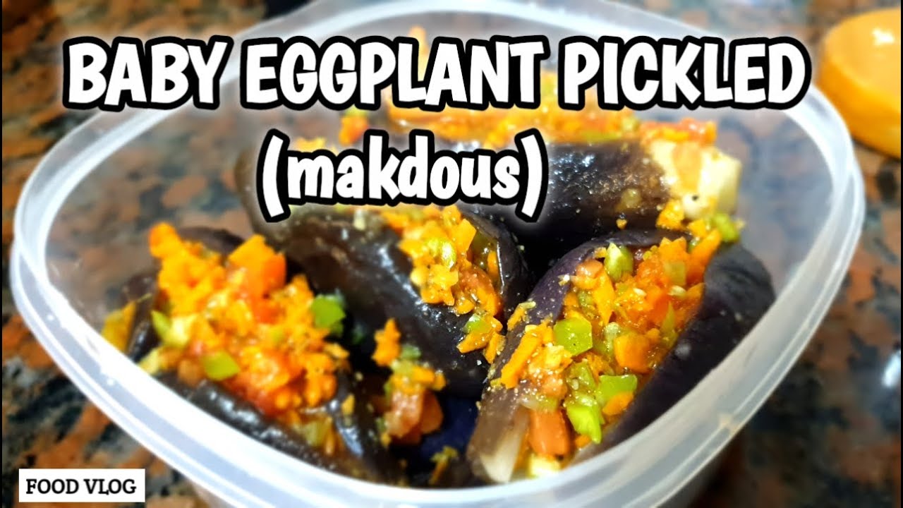 How to make makdous recipe/#baby eggplant pickled/#pickles_janamahmoud ...