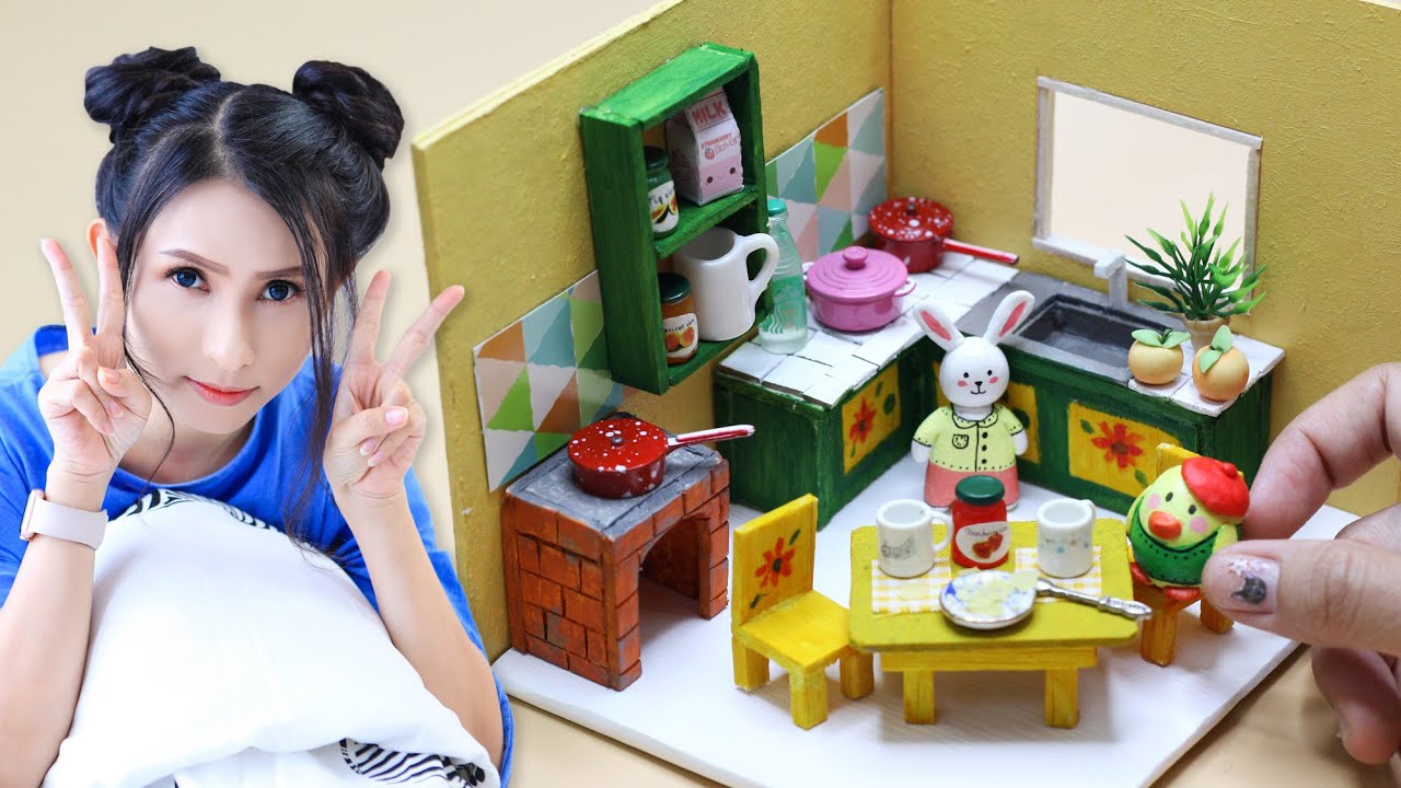 Miniature Bunny's Kitchen | Căn Bếp Của Bunny | Handmade | Thiên An ...