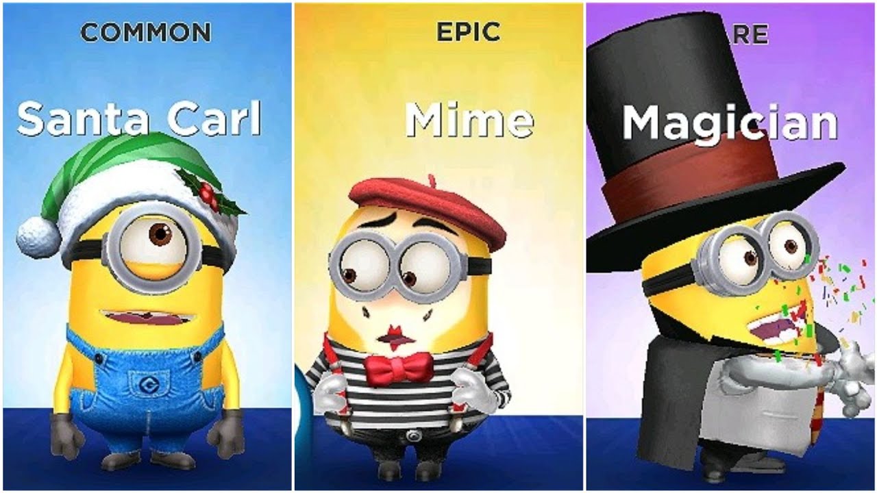 Minion Rush Santa Carl VS Mime VS Magician - YouTube