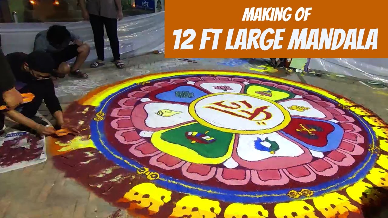 Making of 12ft large Mandala at Patan during Tihar 2021 | Nhu Daya ...