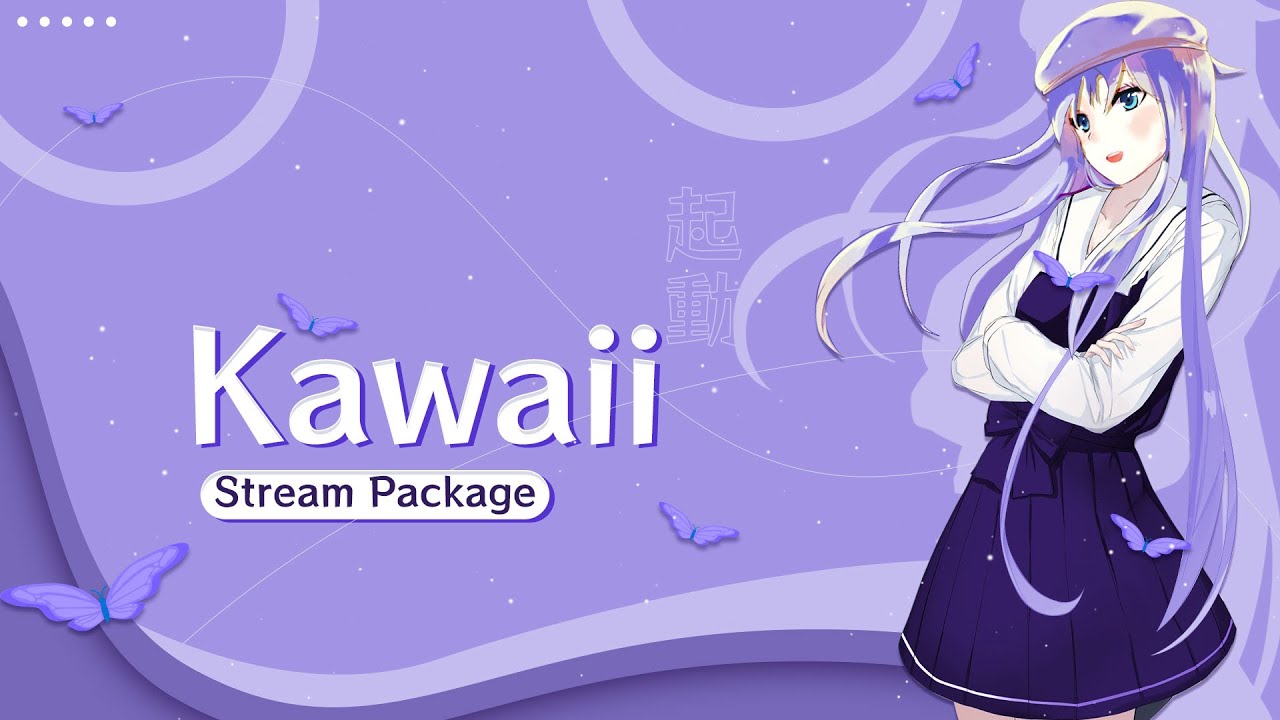 FREE Kawaii, Anime Stream Overlay : VTuber Stream Package - YouTube