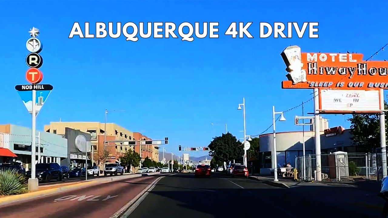 Epic Route 66 Drive Through Albuquerque in 4K - YouTube